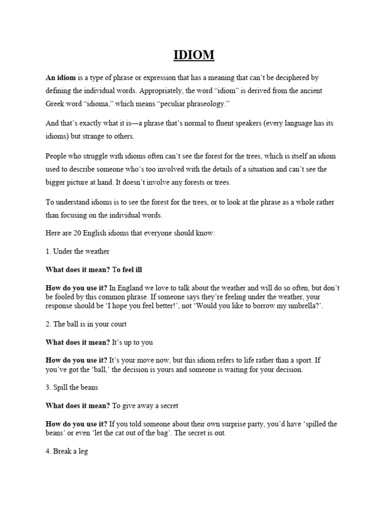 Unit - 1 | Download Free PDF | Idiom | Semantic Units