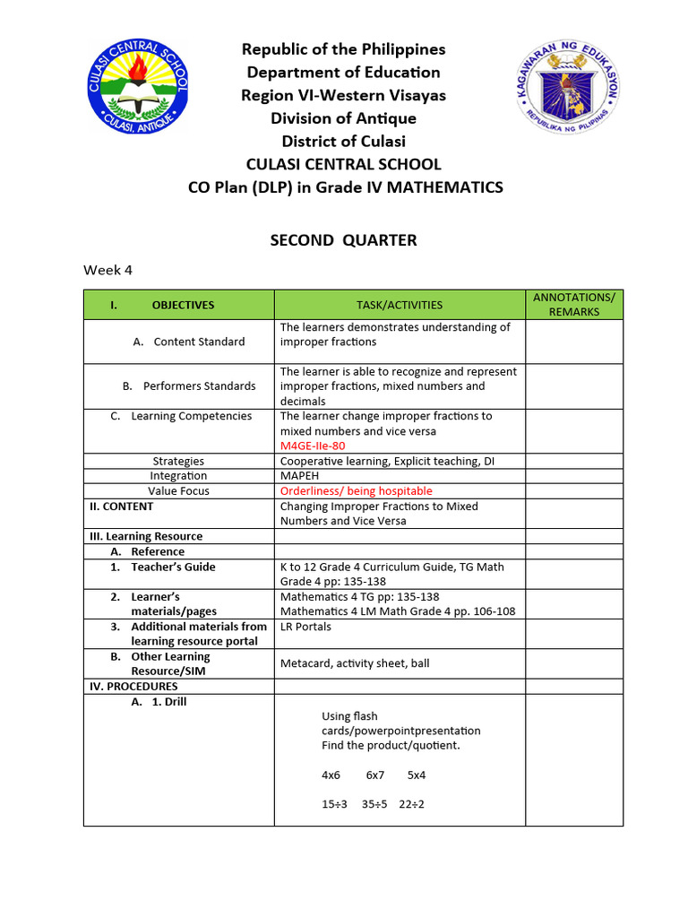 Cot Plan New English Pdf Learning Teachers