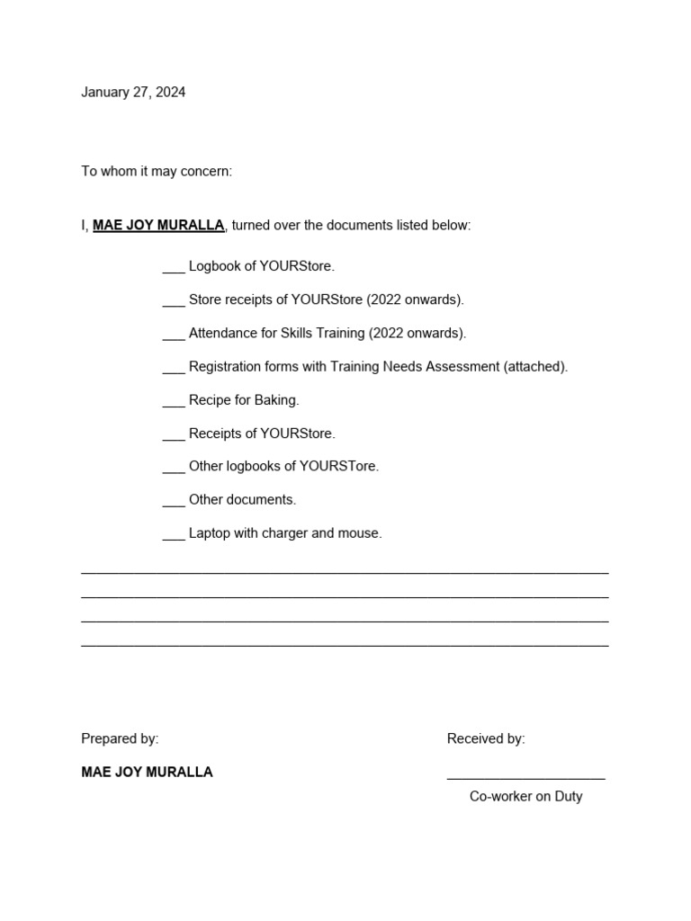 Receiving | PDF
