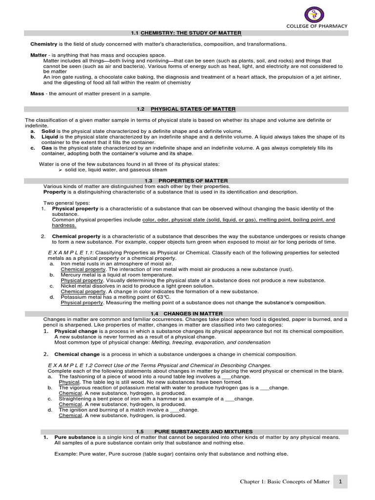 Module 1 Notes Pdf Chemical Elements Chemical Substances