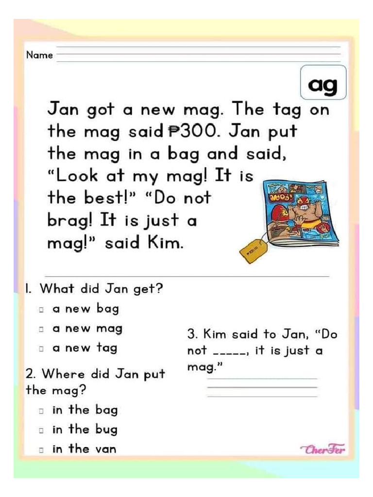 Reading Comprehension #1 | PDF