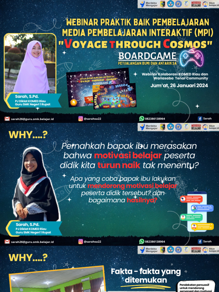 WEBINAR PRAKTIK BAIK PEMBELAJARAN Boardgame Bumi Dan Antariksa | PDF