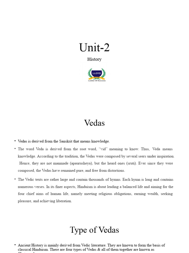 Unit-2 History | PDF | Vedas | Indian Religions