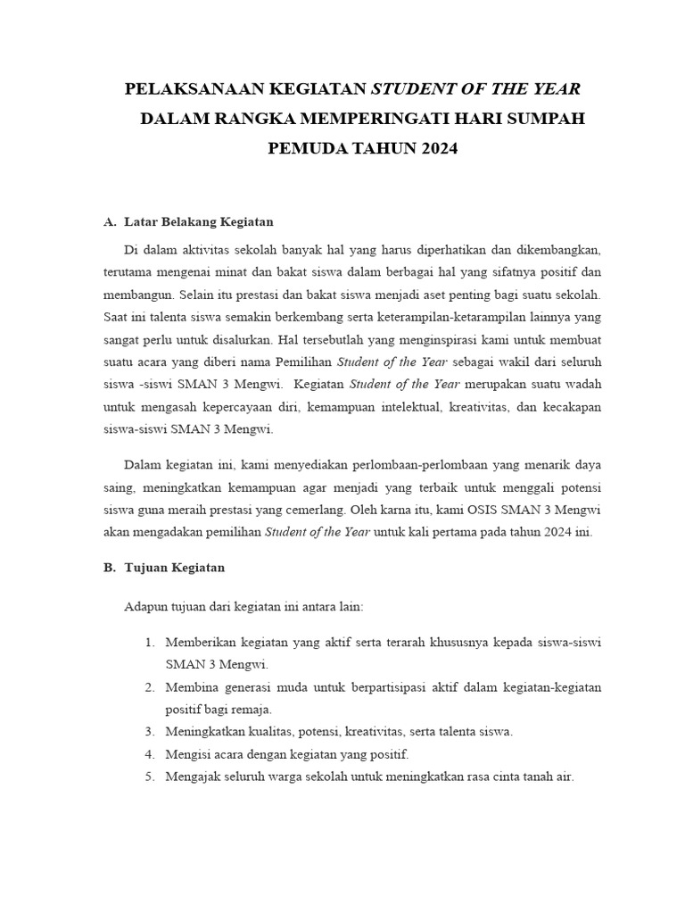 Contoh Proposal Penggalian Dana Ogoh Ogoh | PDF