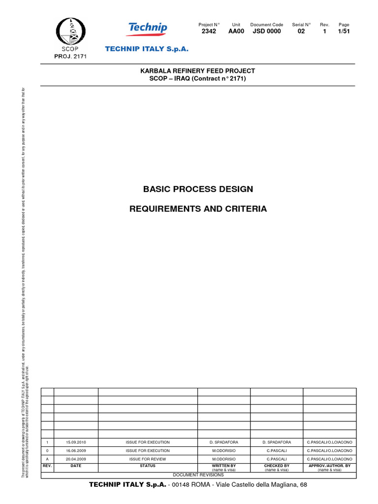 2342-AA00-JSD-0000-02 - 1 - Basic Process Design Requirements and ...