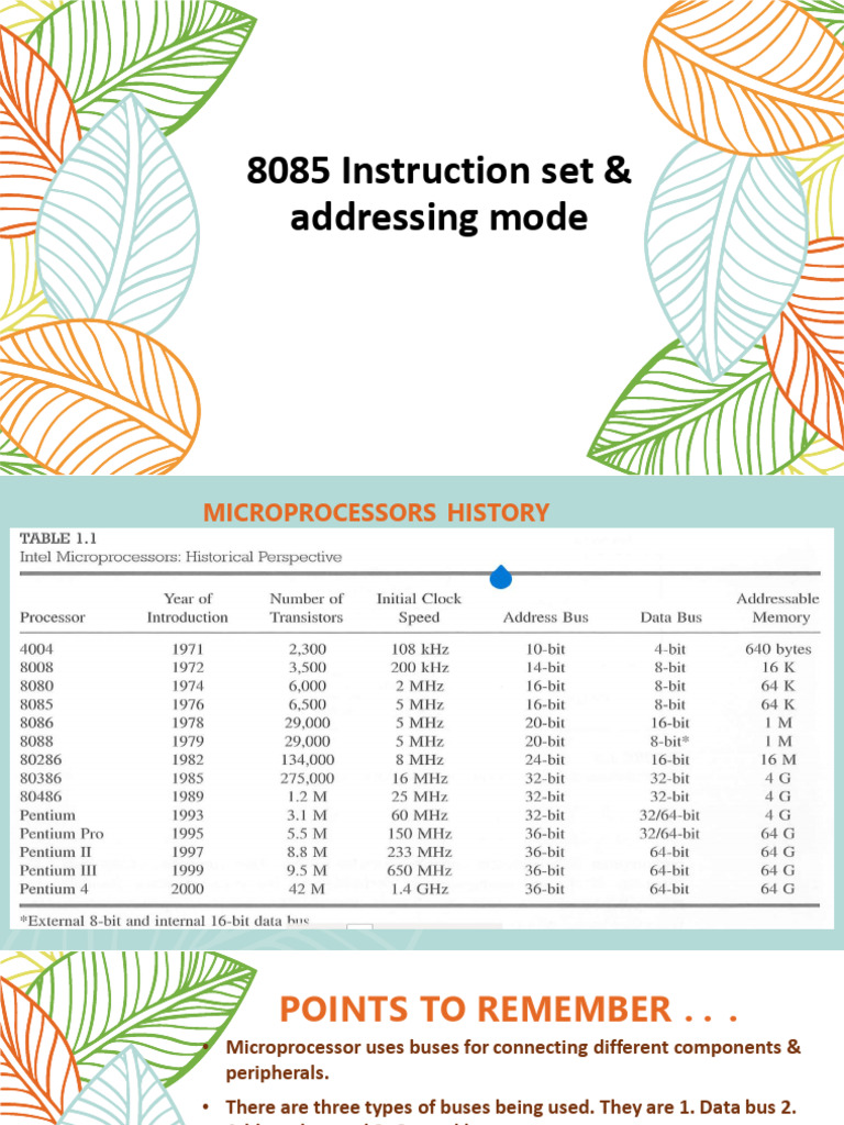 Slide - 3 - 8085 Instruction Set and Adressing Mode | PDF | Central Processing Unit | Computer ...