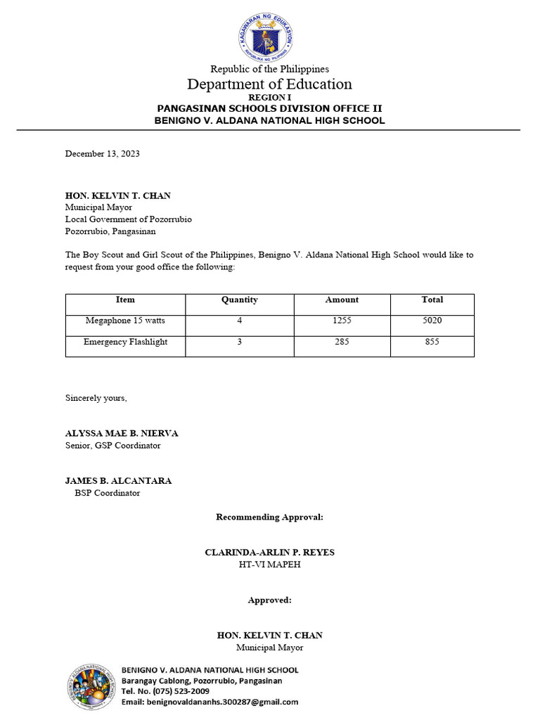 Request Letter Gsp Pdf 