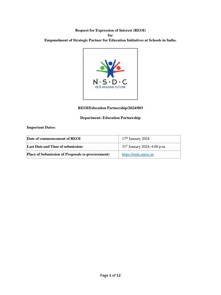01 - 31 - 24 NSDC School | PDF | Vocational Education | Capacity Building