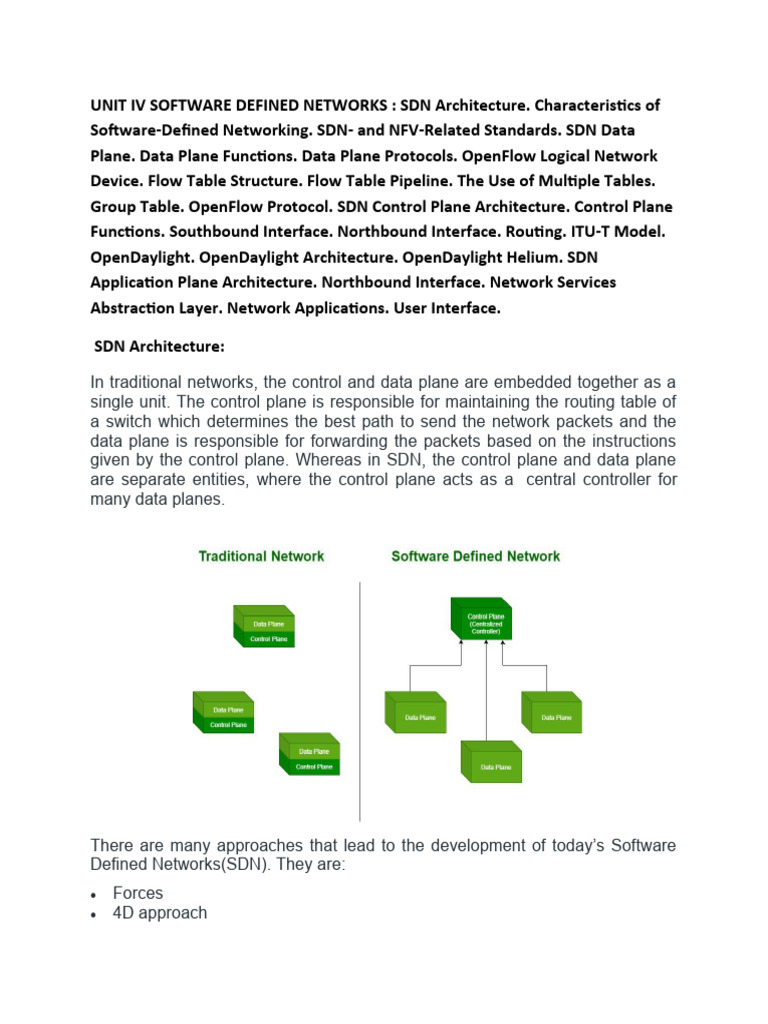 Unit Iv Software Defined Networks NT | PDF | Computer Network | Virtualization