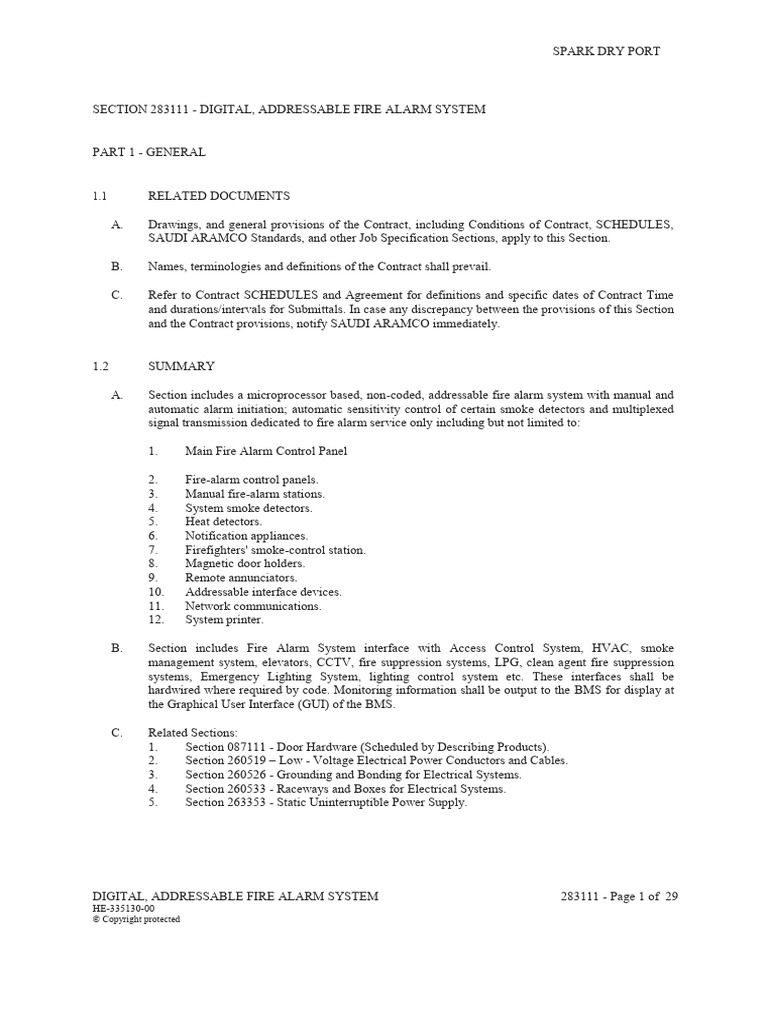 Digital, Addressable Fire Alarm System | PDF | Active Fire Protection ...