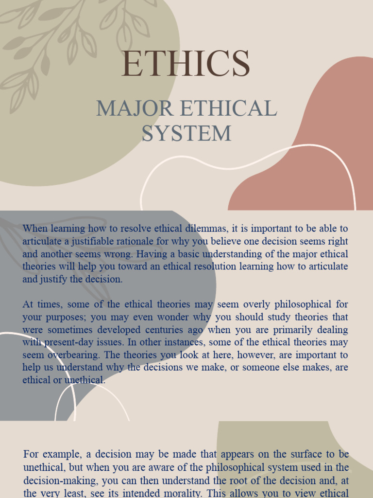 ETHICS | PDF | Theory | Ethical Theories