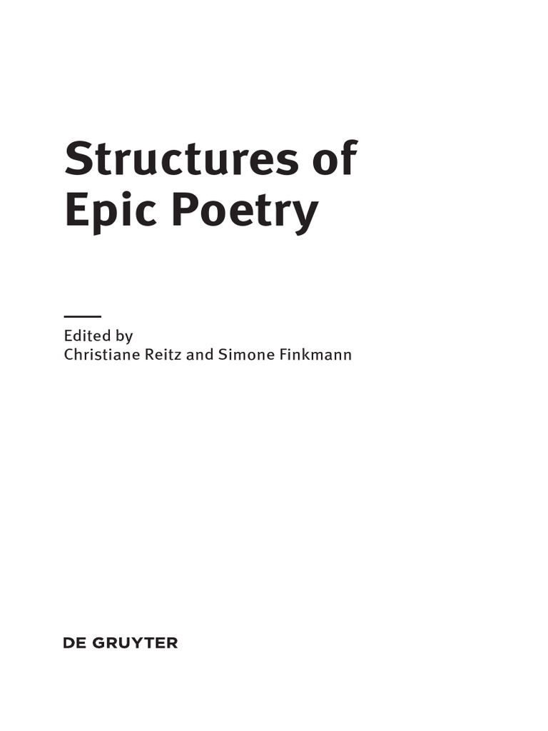 Structures of Epic Poetry Introduction | PDF | Virgil | Epic Poetry