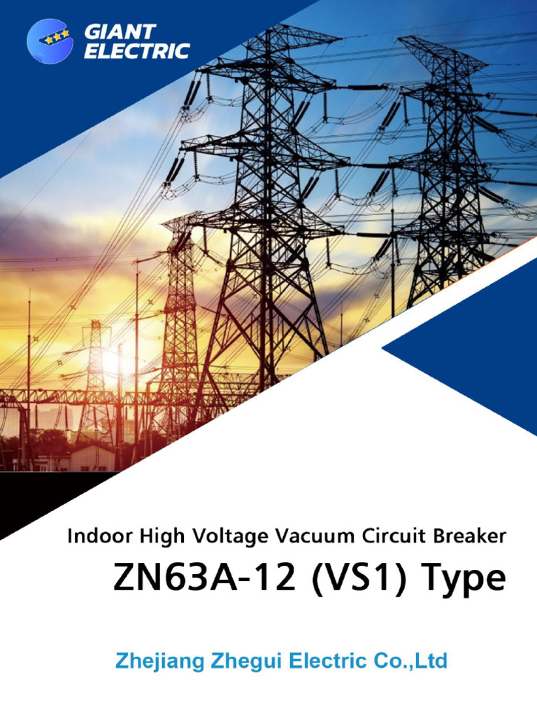 ZN63A-12 (VS1) Type Indoor High Voltage Vacuum Circuit Breaker | PDF