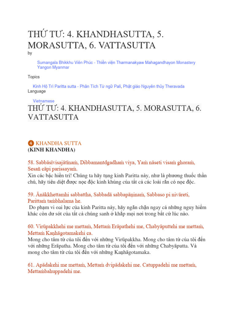 Kinh Tung Ngay TH TƯ | PDF