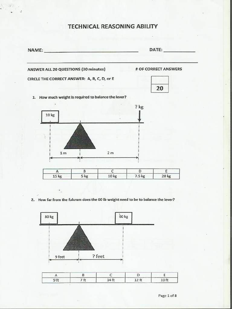 Form Tes Technician | PDF