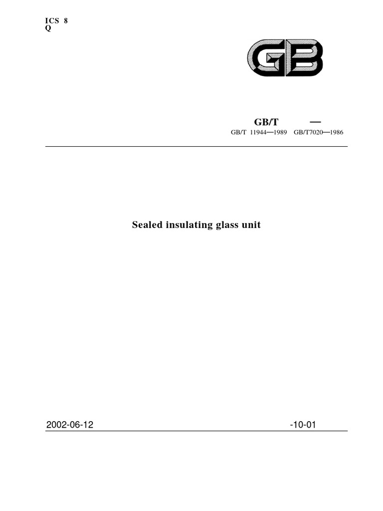 GBT 11944-2002 中空玻璃 | PDF