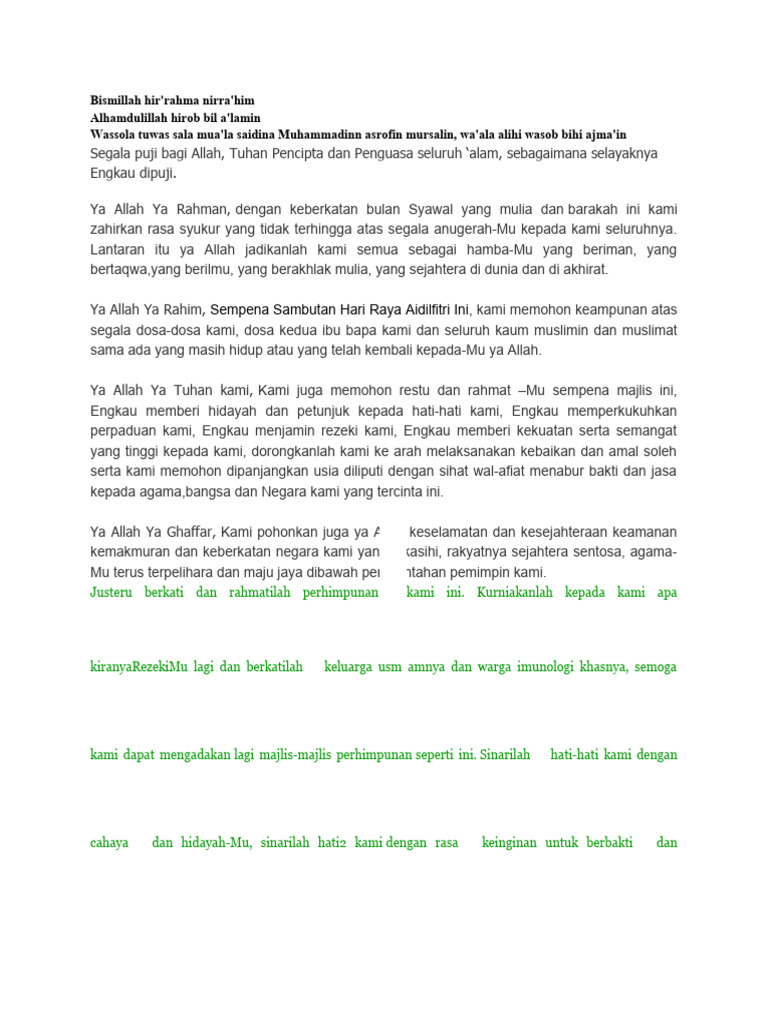 Doa Raya | PDF | Agama & Spiritualitas