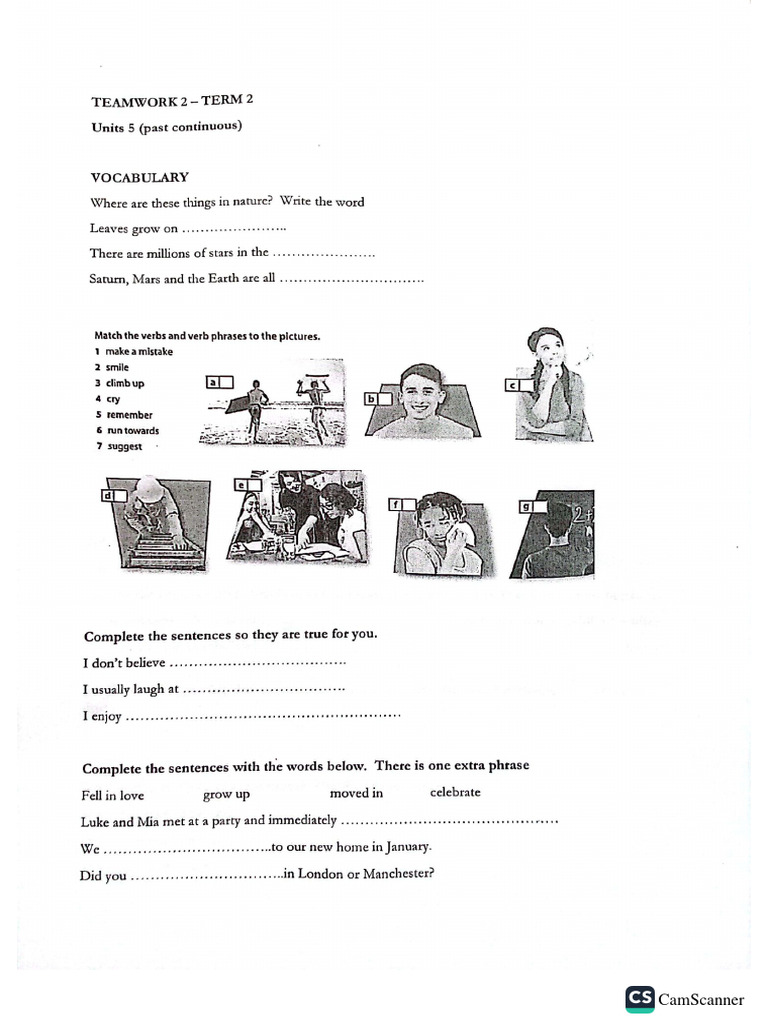 Teamwork 2 Unit 5 Exam Practice | PDF