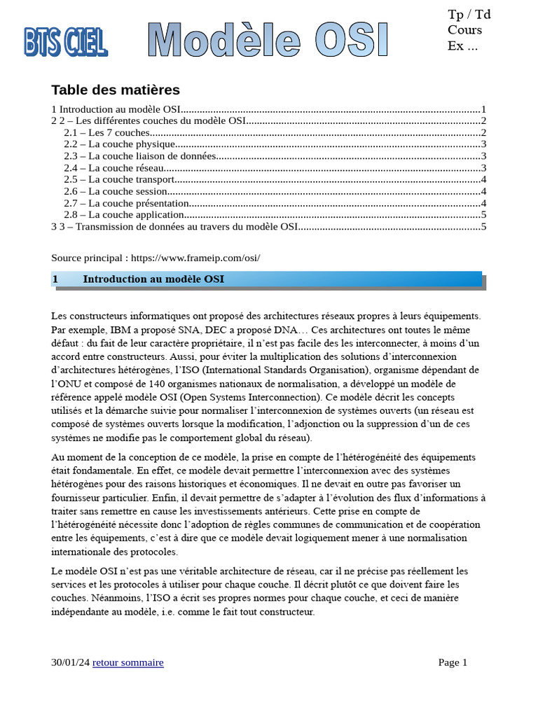 Modéle Osi | PDF