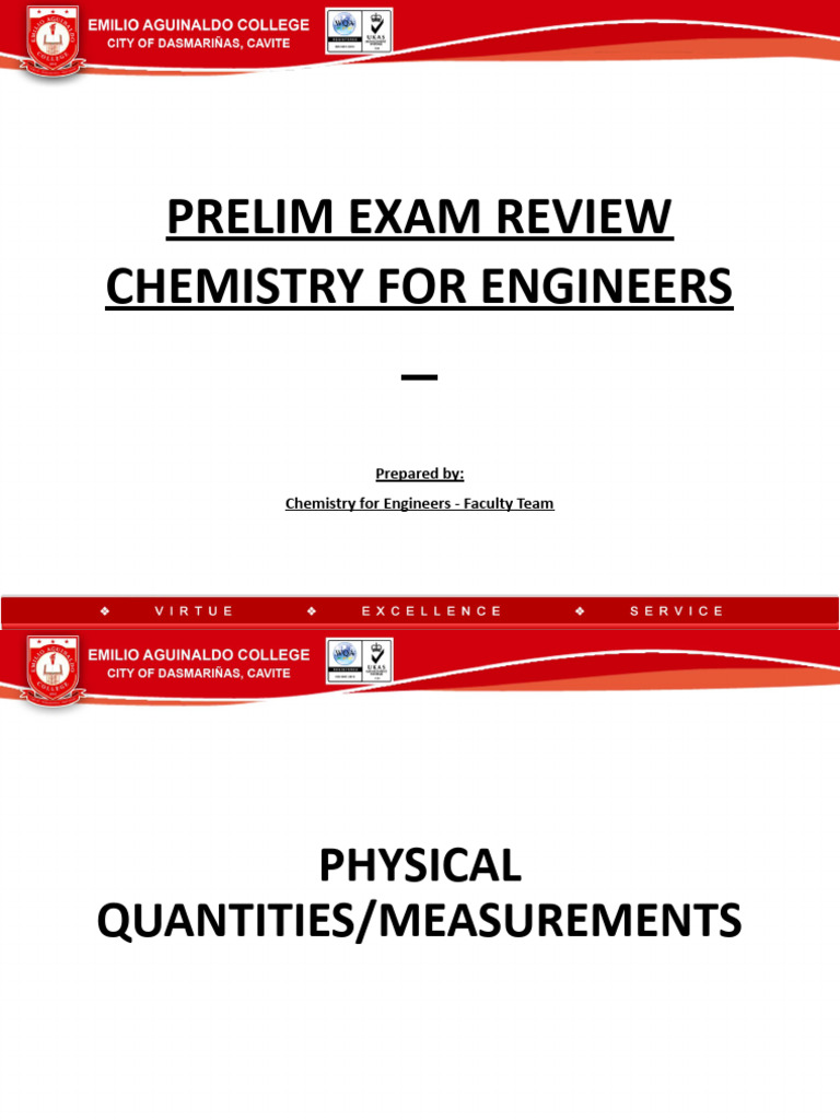 Chemistry for Engineers Exam Review | PDF | Atoms | Periodic Table