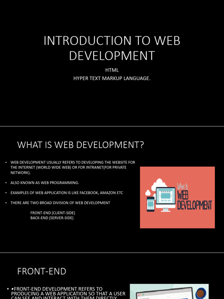 Intro To Web Dev (Autosaved) | PDF | World Wide Web | Internet & Web