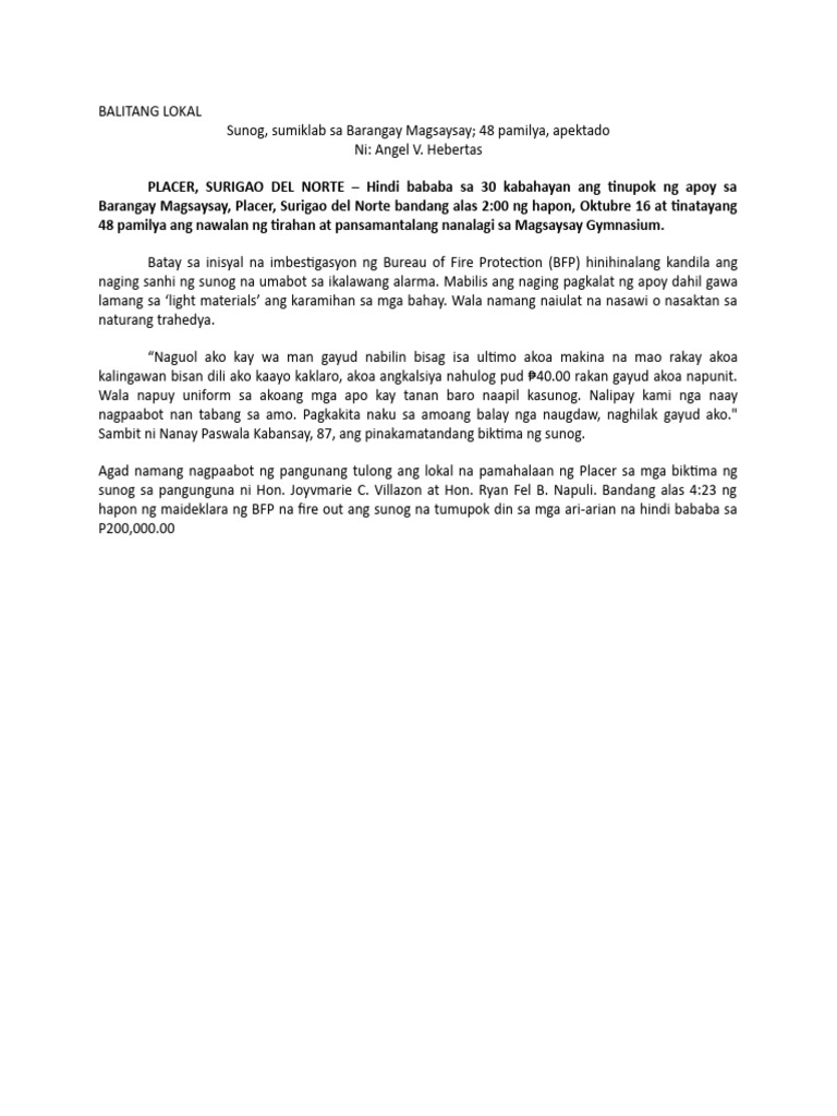 Sunog | PDF