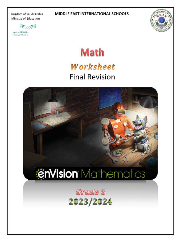 Math Worksheet Grade 7-Final 1 Revision | PDF | Interest | Prices