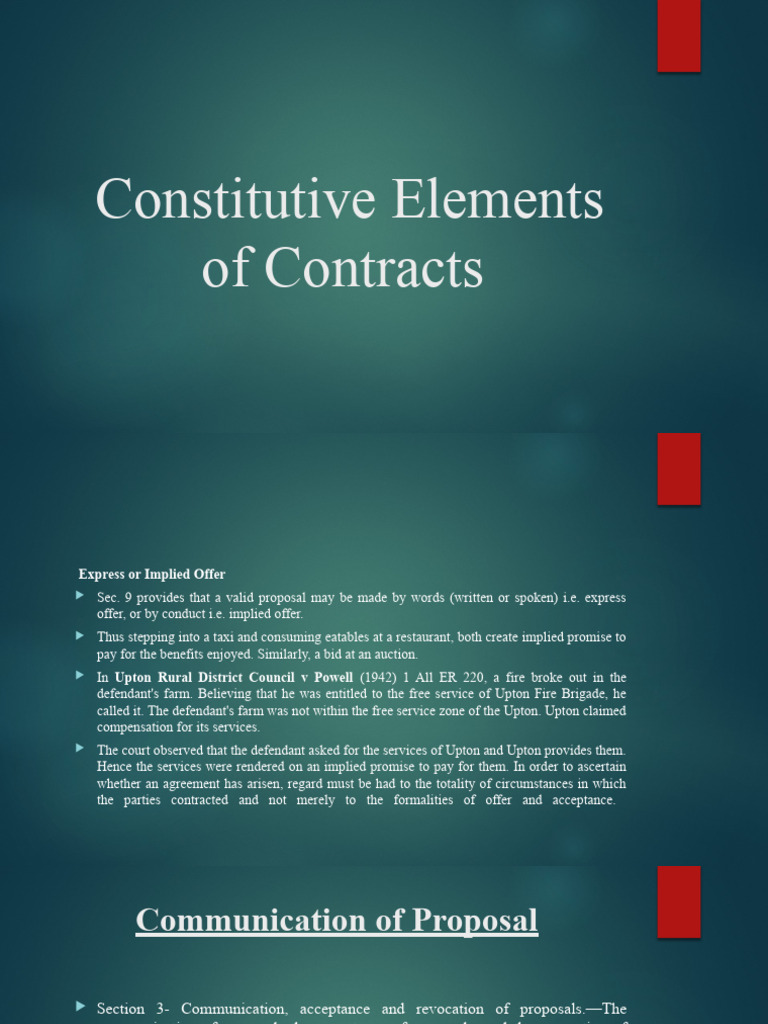 Elements of Contractual Offers | PDF | Offer And Acceptance | Common Law