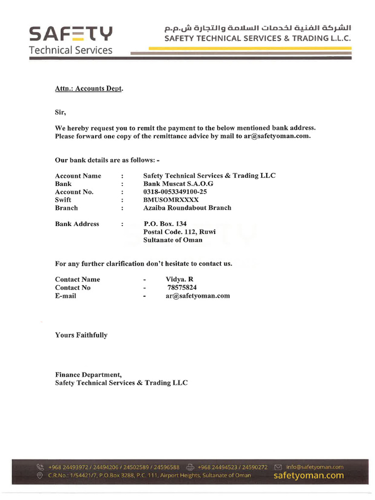 Bank Muscat Acc. | PDF