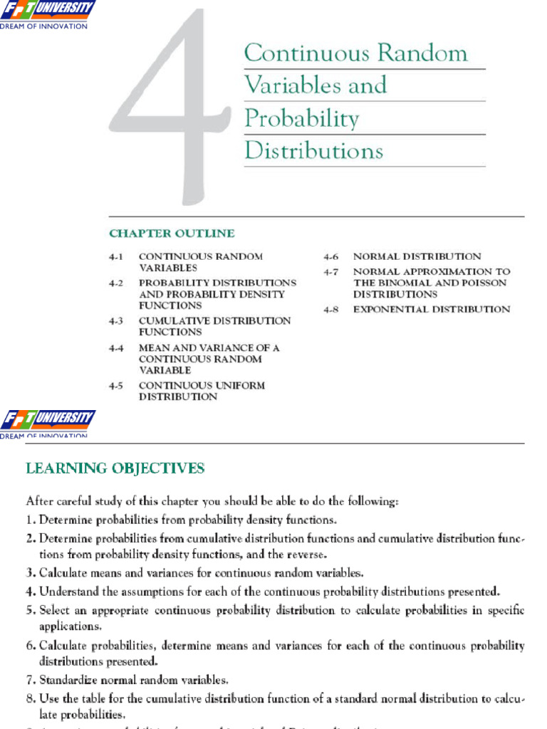 Thang Ch04 | PDF | Probability Distribution | Probability Density Function