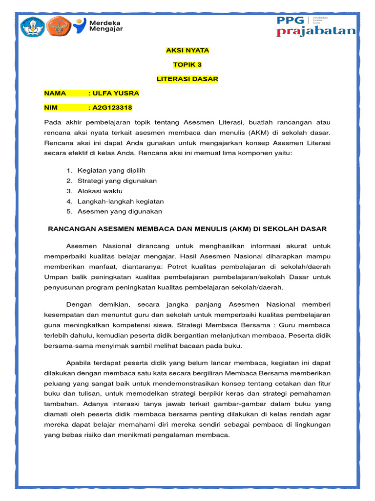 AksiNyata Topik3 UlfaYusra | PDF