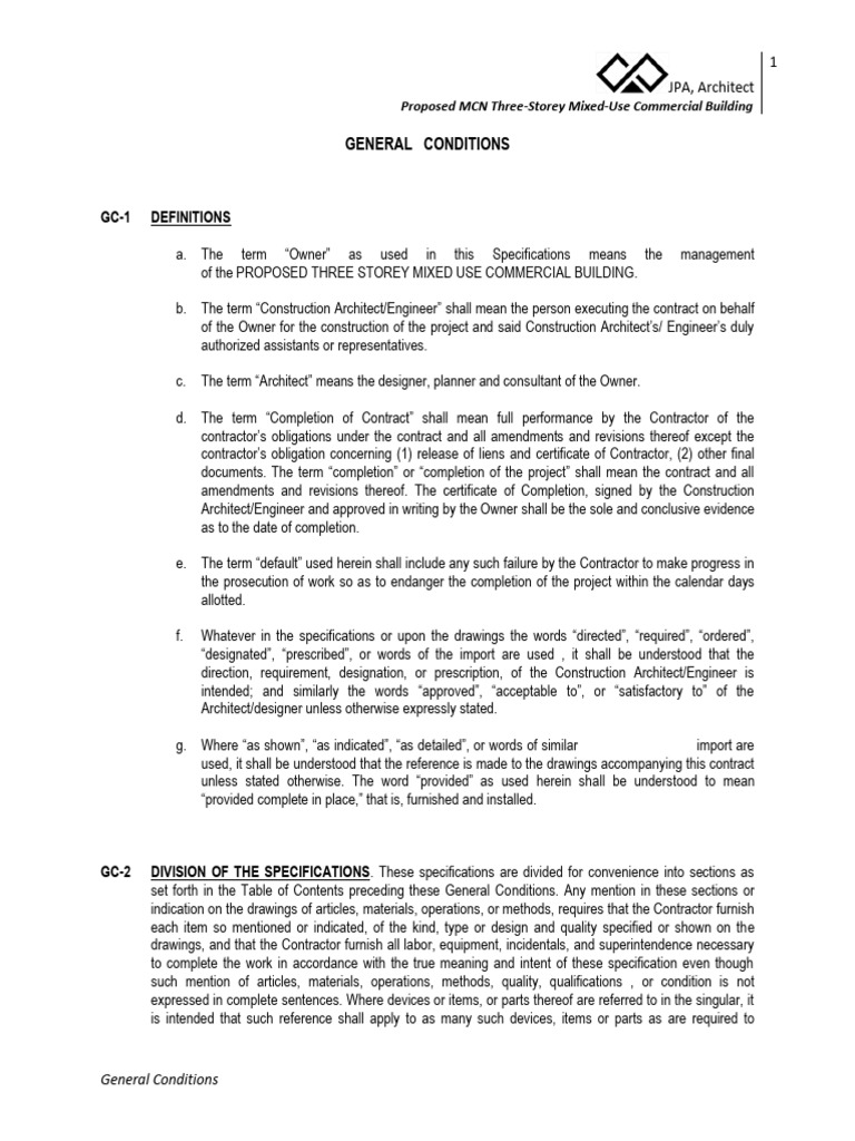 #3 General Conditions | PDF | Surety | General Contractor