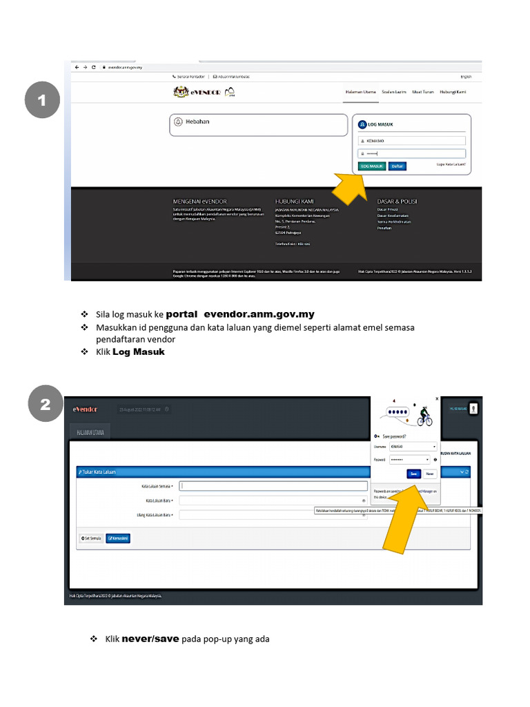 Tatacara Kemaskini No Acc Bank EVENDOR OFFLINE | PDF Tatacara Kemaskini No Acc Bank EVENDOR OFFLINE | PDF