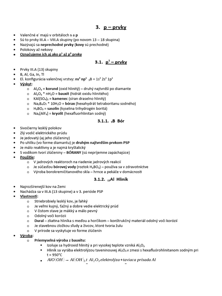 2che - 3 (P-Prvky) | PDF