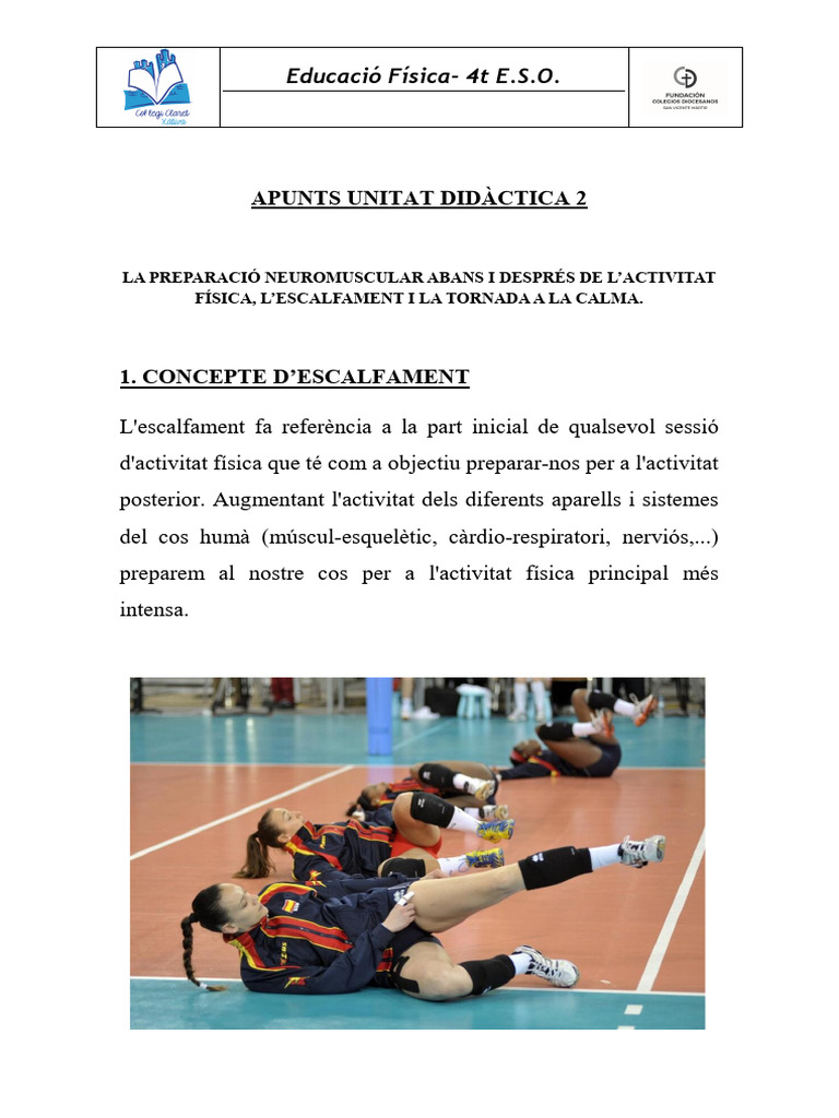 Ef - Sa1 - Apunts Escalfament | PDF