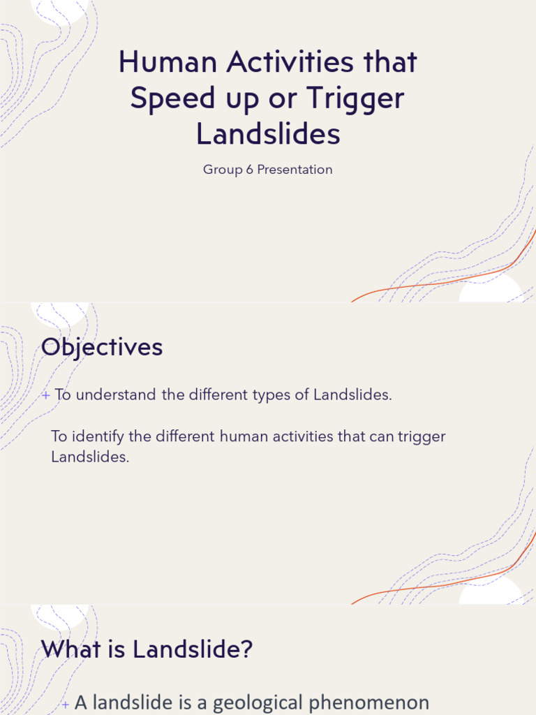 Human Activities That Speed Up or Trigger Landslides | PDF | Landslide ...