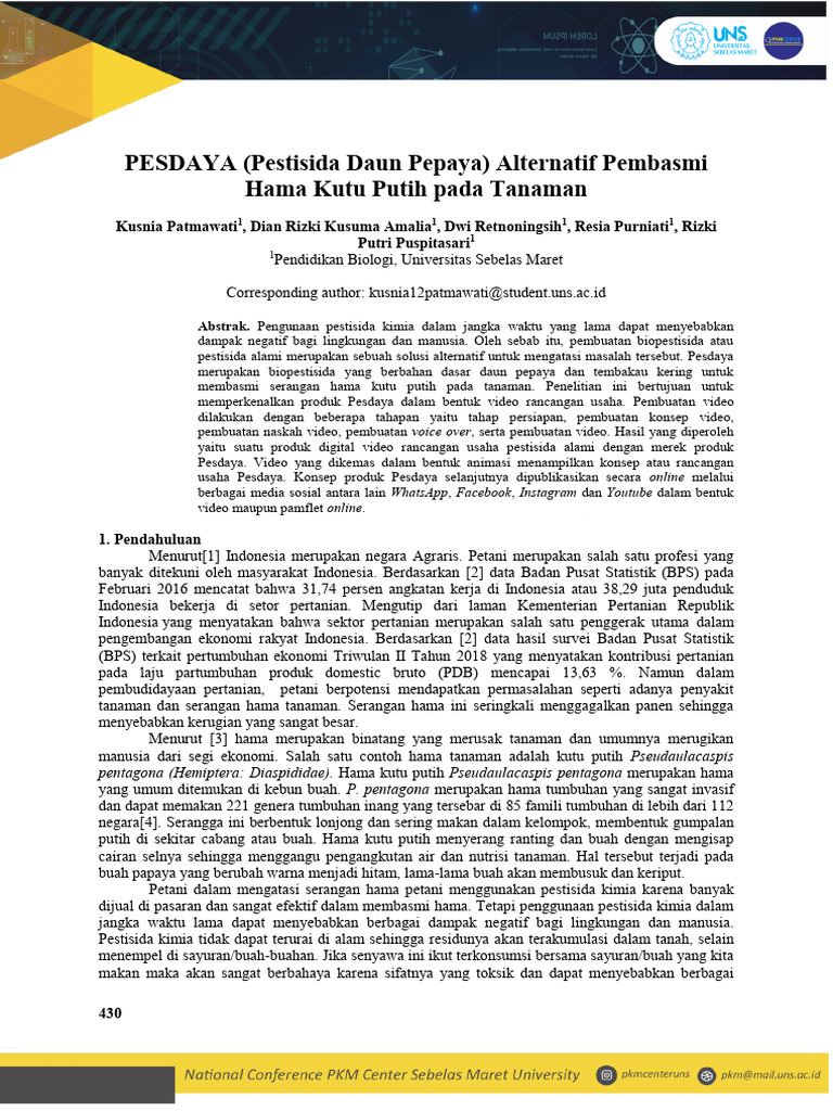 Pesnab Daun Pepaya Jurnal | PDF