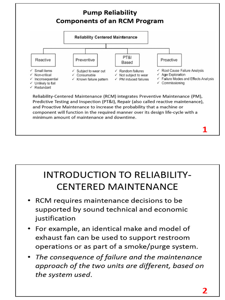 Part 7 RCM Pump Reliability 33 | PDF | Pump | Reliability Engineering
