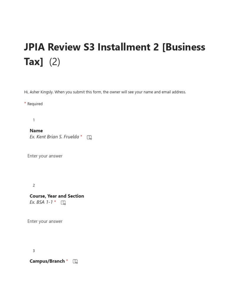 JPIA Review S3 Installment 2 (Business Tax) | PDF | Value Added Tax | Taxes