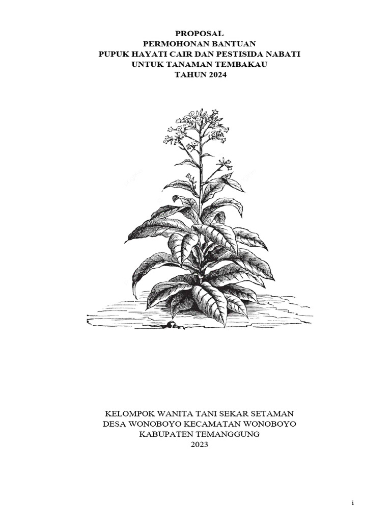 Proposal Perajang Tembakau KT Karya Muda | PDF