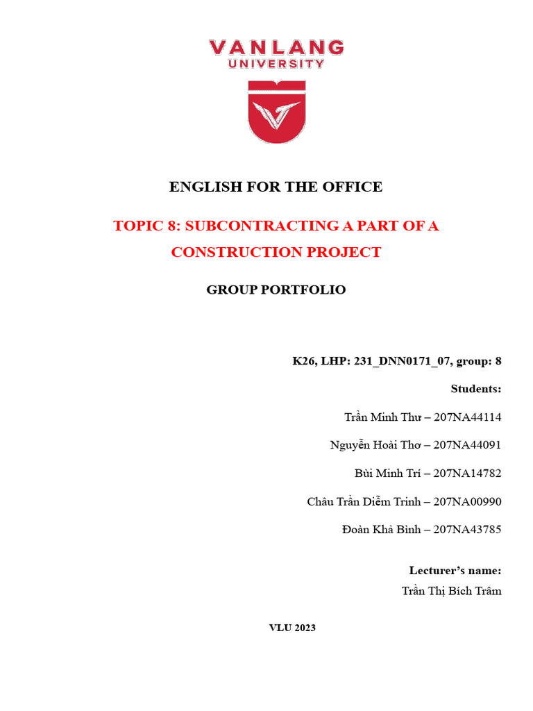 Group Porfolio - Topic 8 | PDF