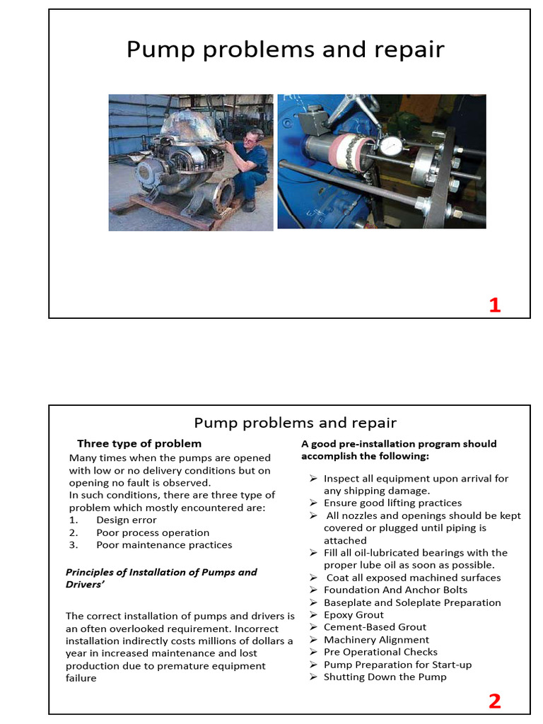 Part 10 Pump Problems and Repair 15 | PDF | Bearing (Mechanical) | Pump