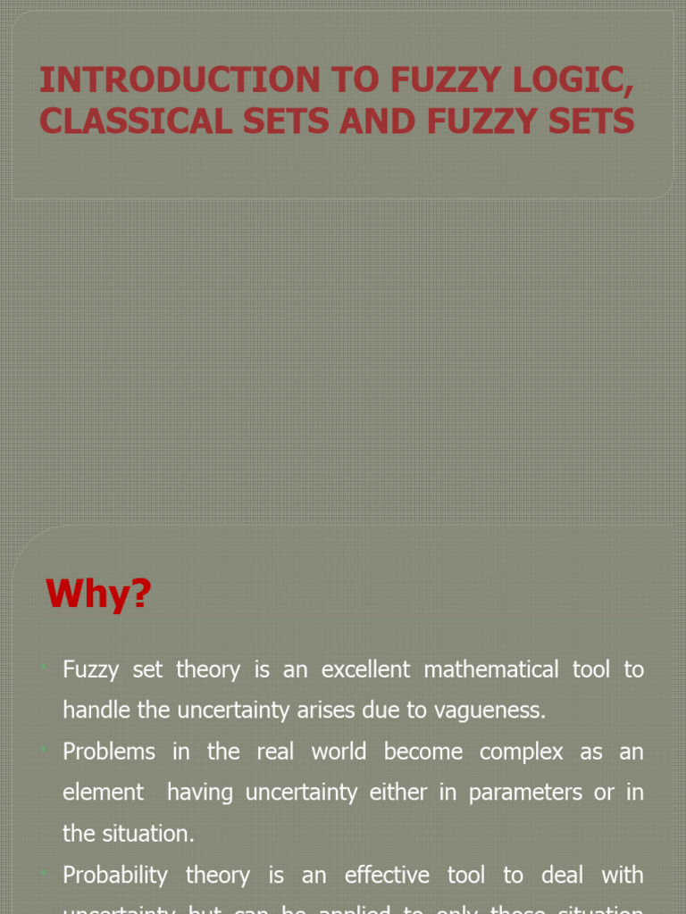 INTRODUCTION To FUZZY Httpsdrive - google.comdrivefolders1zl3wthOpKmc0IIBaki0cMpKL3WsgNT - Kusp ...