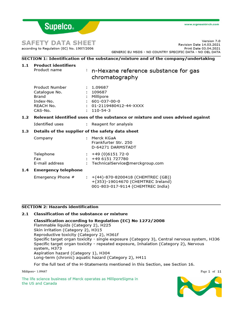 N Hexane | Download Free PDF | Dangerous Goods | Toxicity