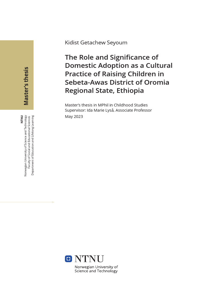 The Role and Significance of Domestic Adoption As A Cultural Practice ...
