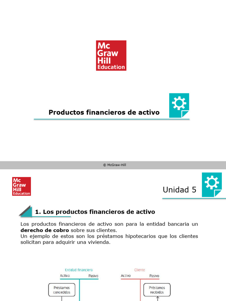 Unidad 05 - Los Productos Financieros de Activo | PDF | Interés | Bancos