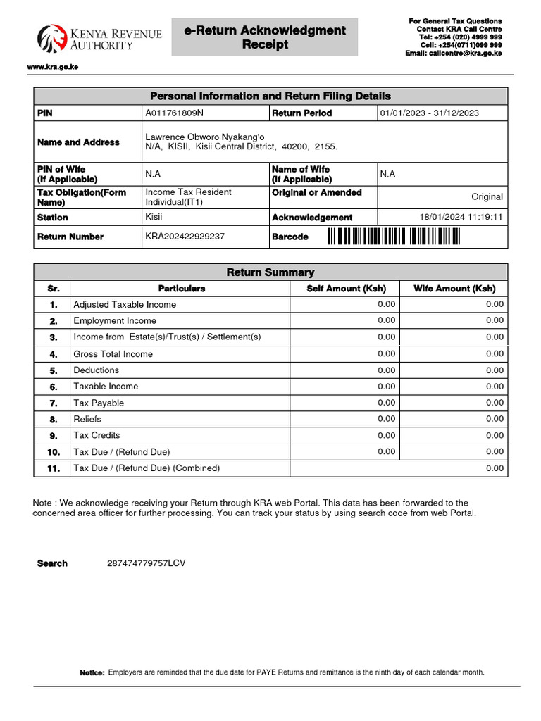 Kra Filing Returns Guide | PDF | Money | Taxes