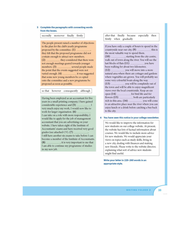 Linking Words - Objective Advanced | PDF