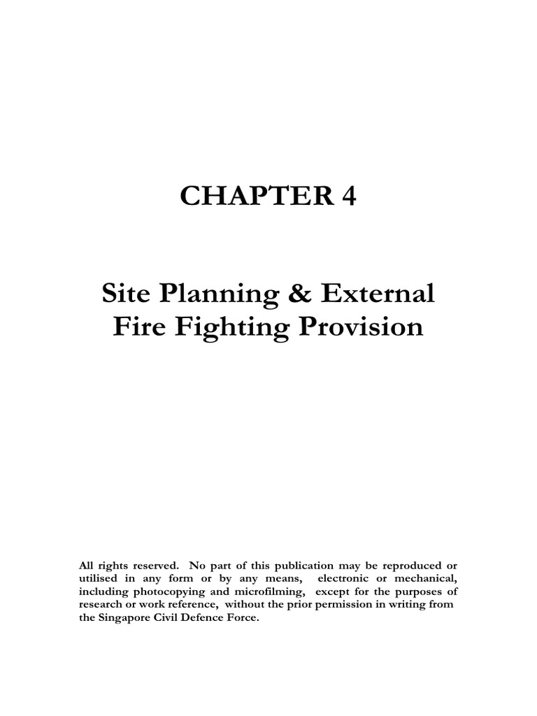 Chapter 4 - Site Planning & External Fire Fighting Provisions | PDF ...