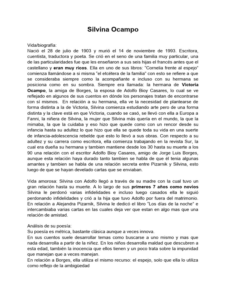 Silvina Ocampo | PDF